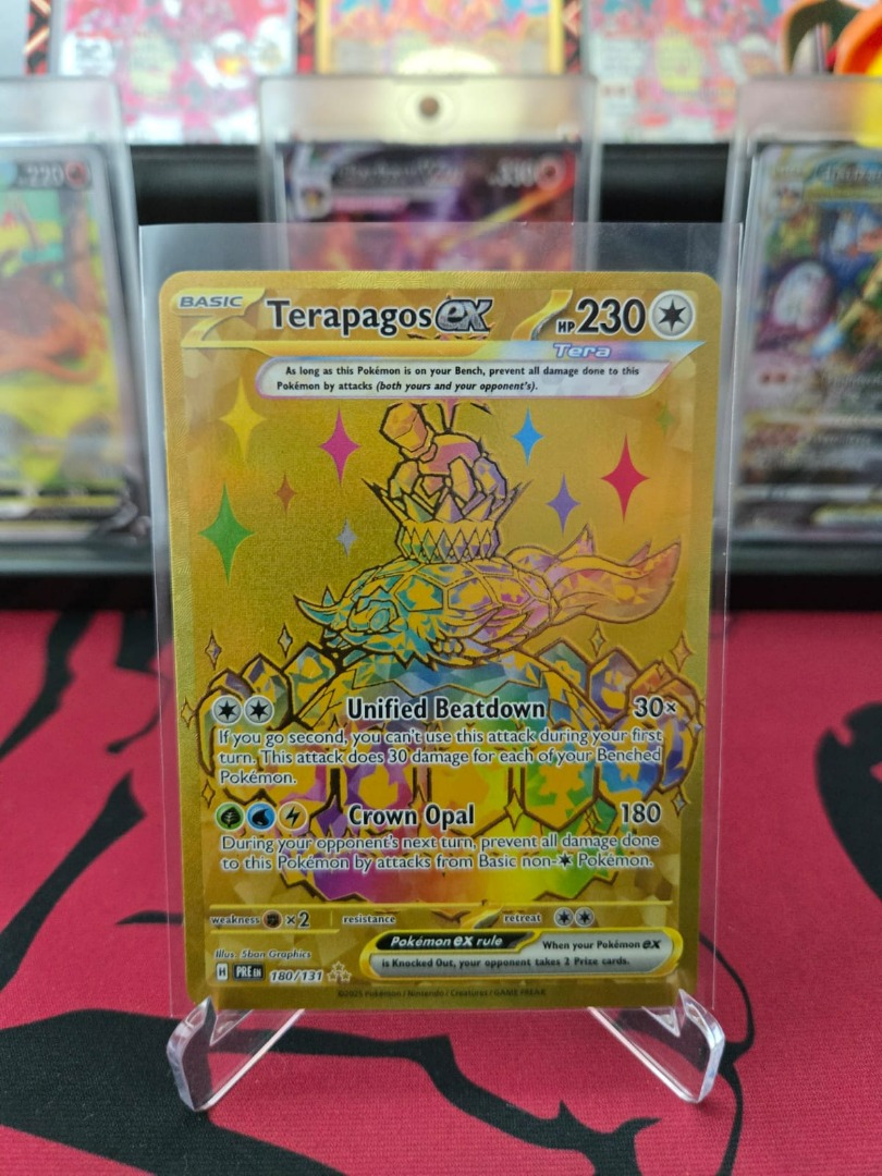 Pokemon Terapagos Gold 180/131 (Prismatic Evolutions), Hobbies & Toys ...