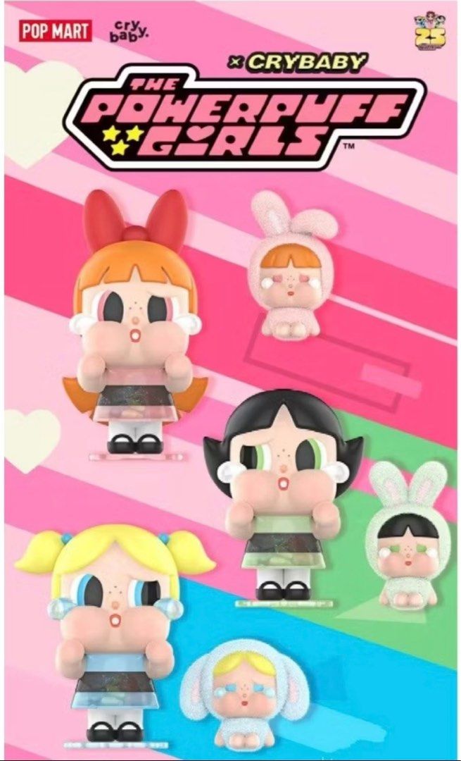 POPMART crybaby × THE POWERPUFF GIRLS Figurines limited edition ...