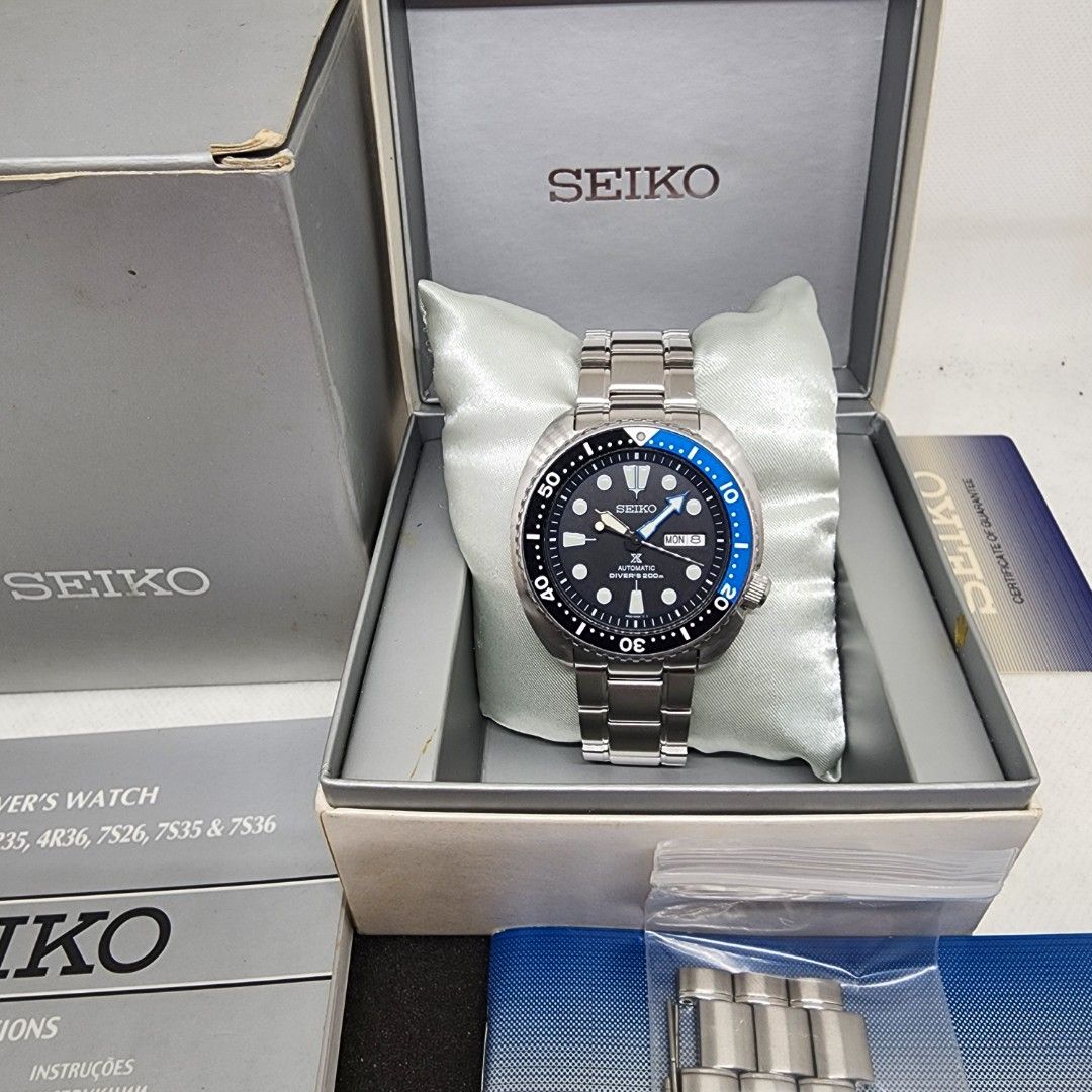 Seiko Prospex Turtle Batman SRP787, Men's Fashion, Watches ...