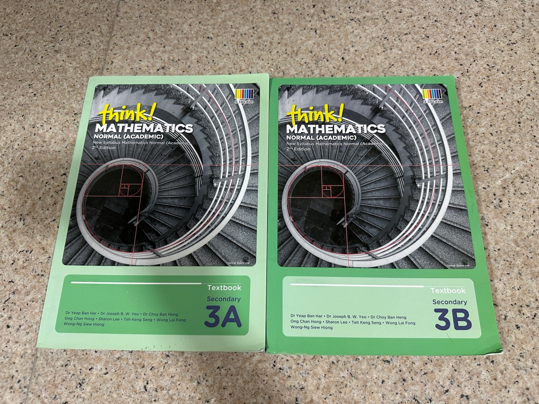 think! Mathematics normal (academic) textbook 3A and 3B, Hobbies & Toys ...