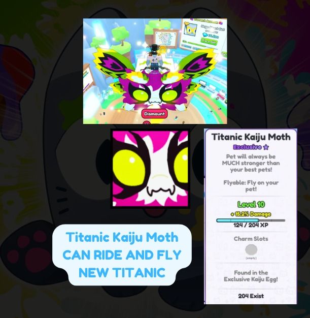 Titanic Kaiju Moth NEW TITANIC Pet Simulator 99 / PS 99 /, Video Gaming ...