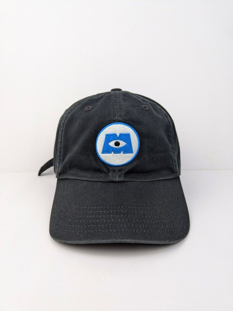 Topi Disney Pixar Monster Inc Kartun Logo Simpel Hitam, Fesyen Pria ...