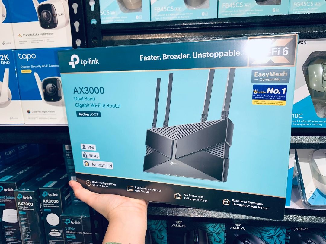 TP-Link Archer AX53 AX3000 Gigabit One Mesh WiFi 6 Dual Band Router ...