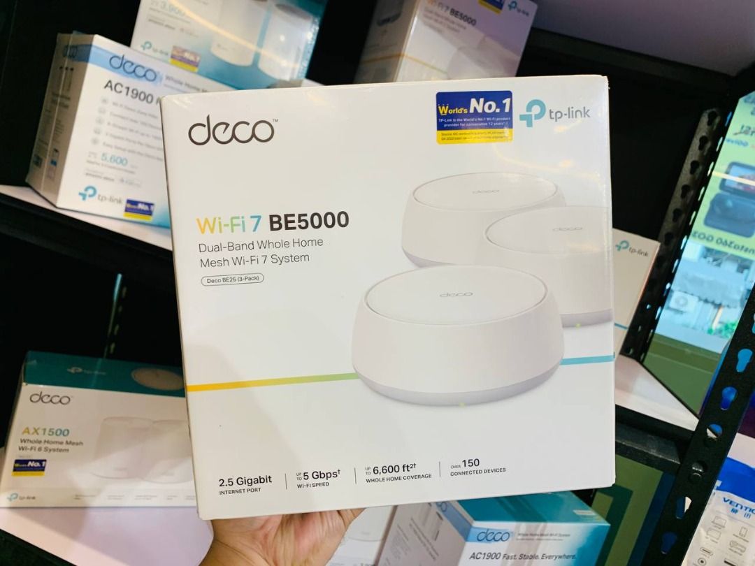 TP-Link Deco BE25 BE5000 WiFi 7 Dual Band Whole Home Mesh Router (3pack ...