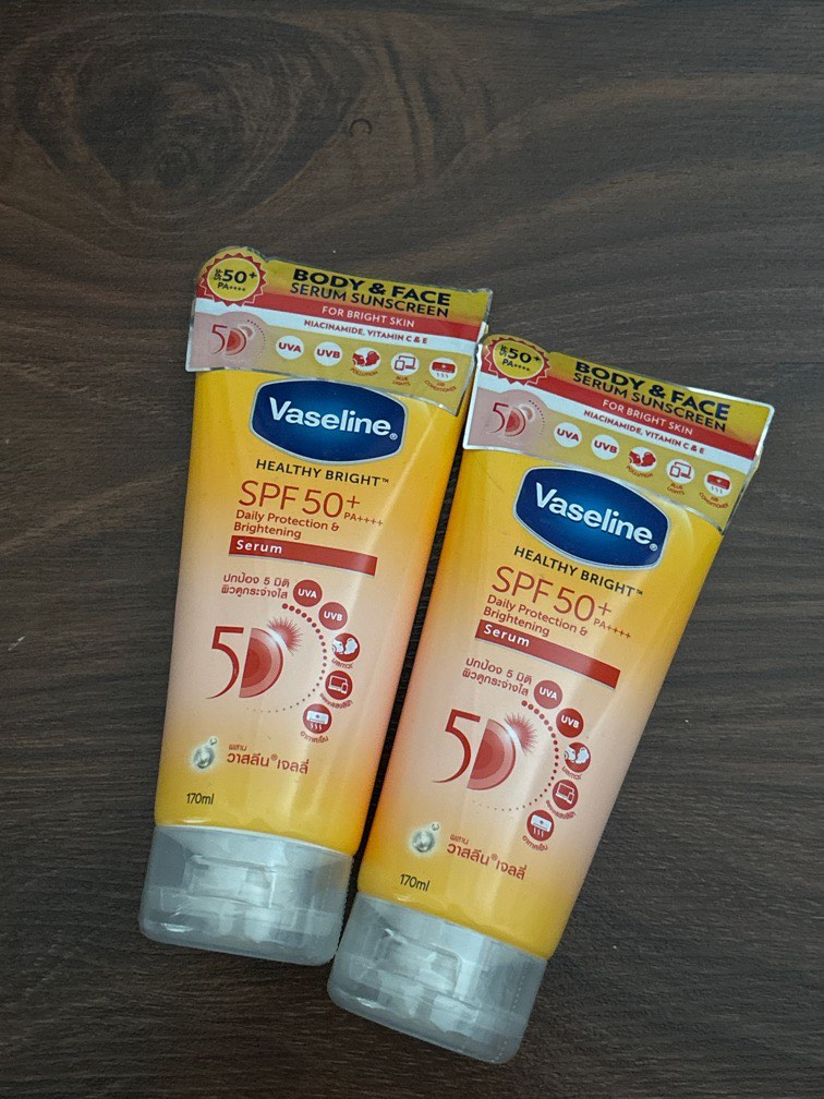 Vaseline Sunscreen 170ml SPF50, Beauty & Personal Care, Face, Face Care Products on Carousell