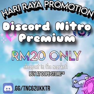 DISCORD NITRO CHEAP!, Hobbies & Toys, Toys & Games on Carousell