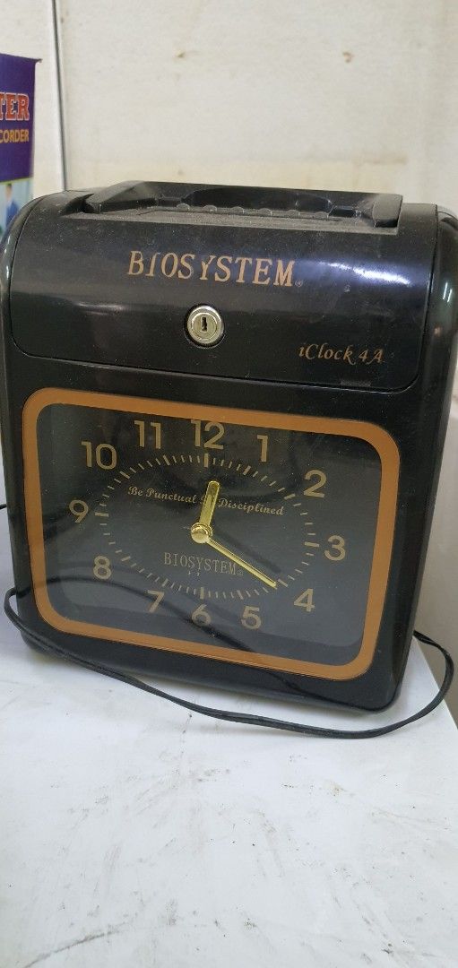 Biosystem i clock 6D Electronic Punch Card Machine, Computers & Tech ...