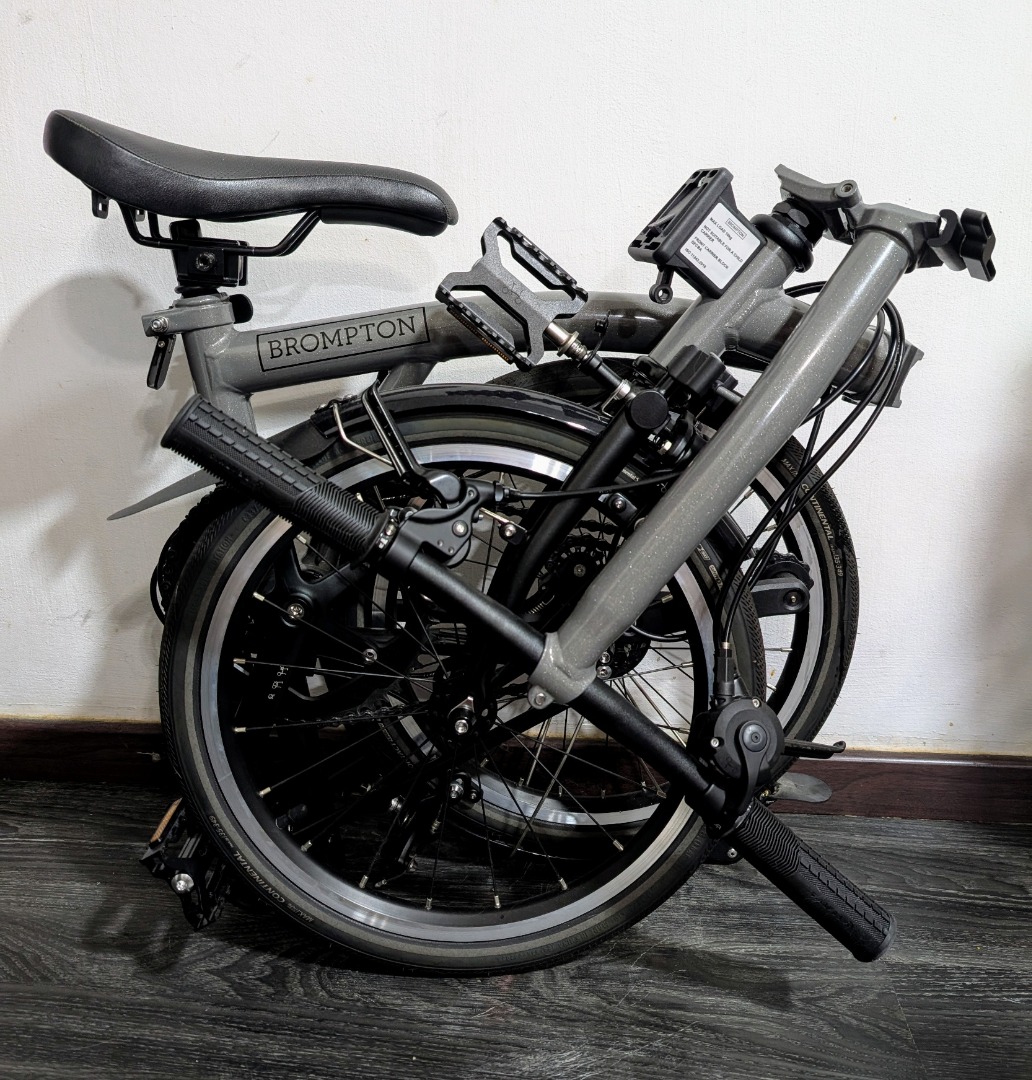 Brompton P Line S Bar 4 Speed w/fenders, Storm Grey, Sports Equipment ...