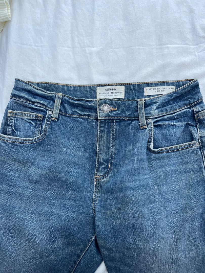 Cotten on stretch bootleg jeans, Women's Fashion, Bottoms, Jeans ...