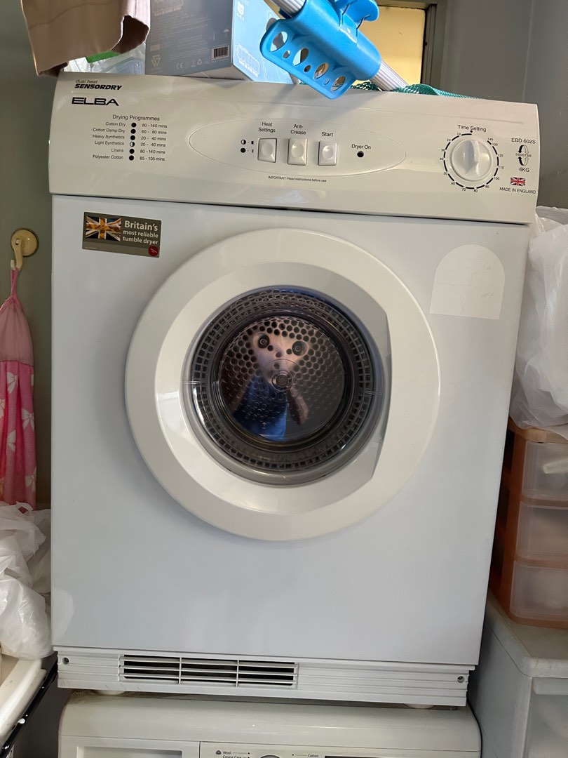 Elba Dual heat sensordry Dryer EBD602S 6KG - MADE IN ENGLAND. (pls read ...