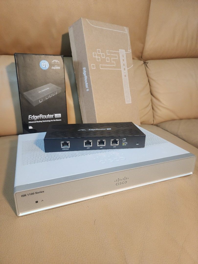 EdgeRouter 4 | Lite and Cisco ISR1100, Computers & Tech, Parts ...
