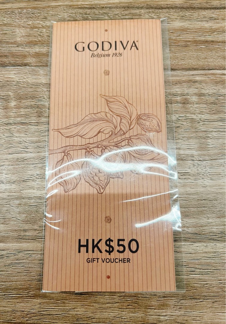 Godiva $50 禮券 Gift Voucher (淨1張), 門票＆禮券, 現金券、兌換券、禮券 - Carousell
