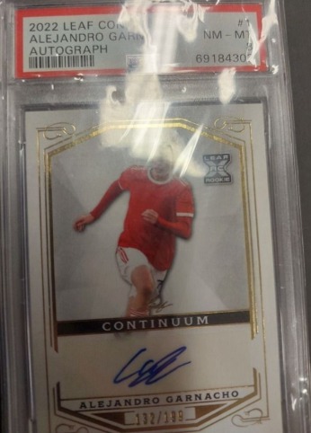 Alejandro Garnacho 2022 LEAF CONTINUUM 1st Rookie Auto #/199 RC ...