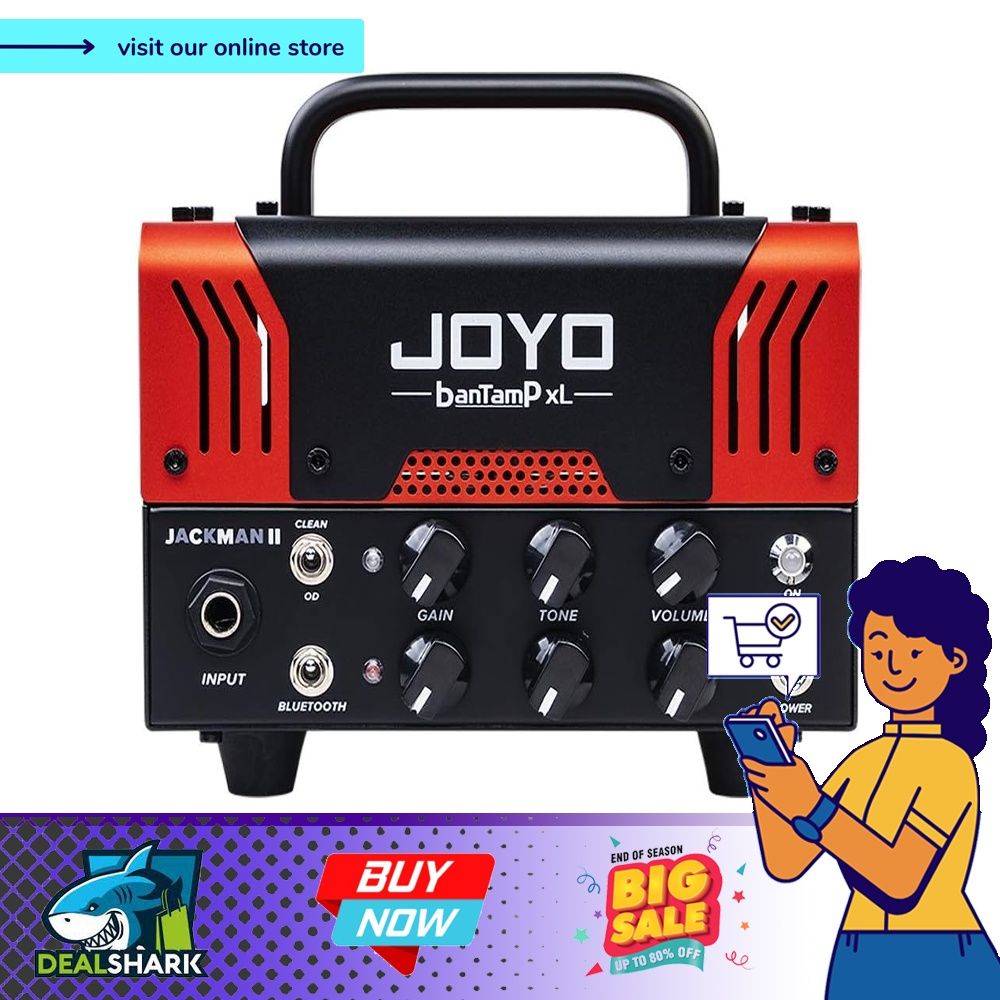 JOYO JACKMAN II Amplifier 20 Watt Hybrid Mini Tube Head Bluetooth ...