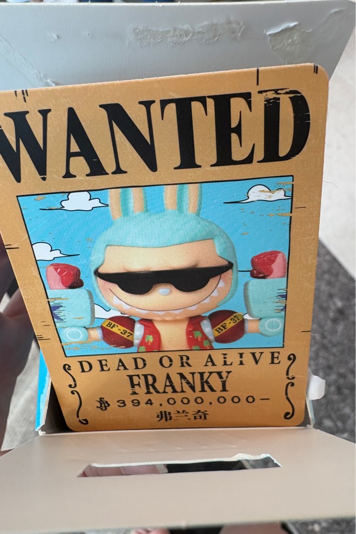 Labubu One Piece Franky, Hobbies & Toys, Toys & Games on Carousell