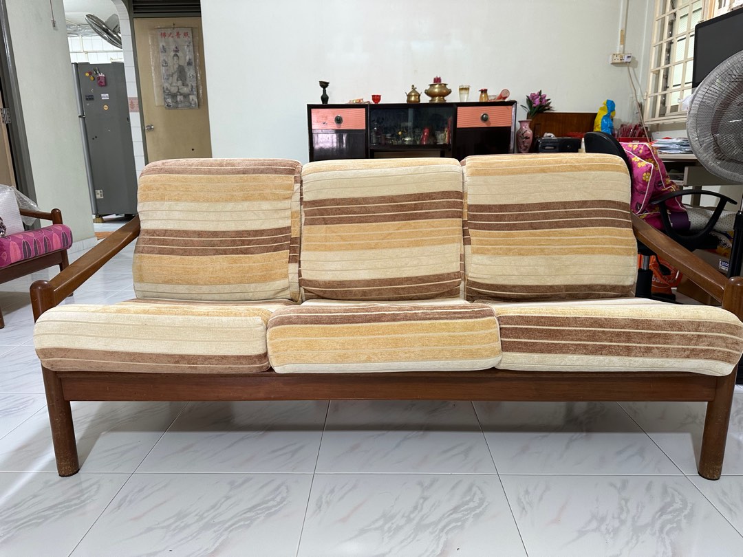 Pak Awang Vintage Wooden Minimalist sofa/ scandinavian/ ikea/ teak wood ...