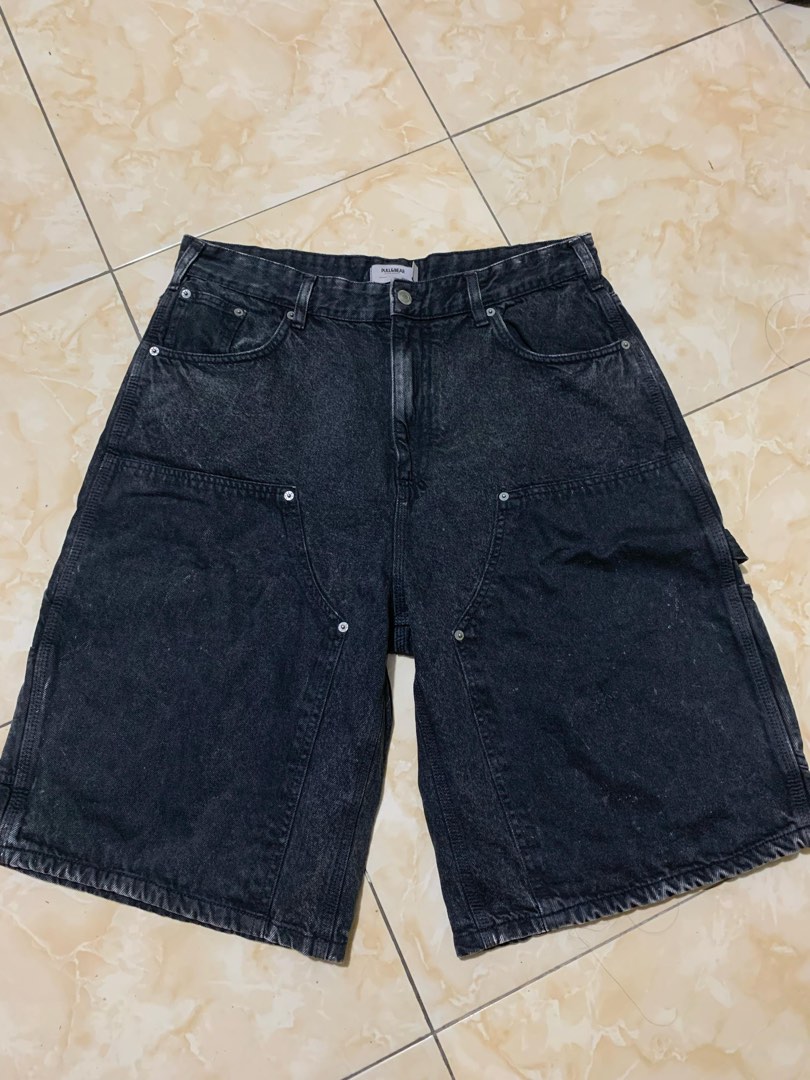 Pull&bear x stwd jorts, Fesyen Pria, Pakaian , Bawahan di Carousell