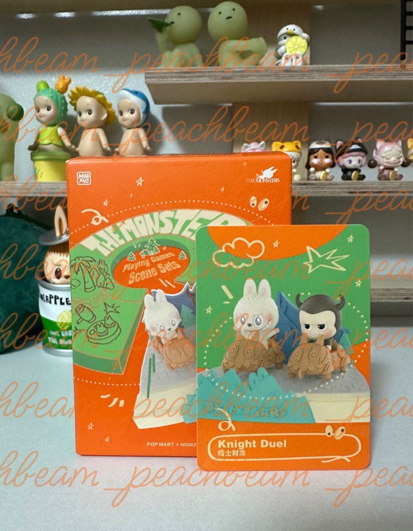 The Monsters (Labubu) Playing Games Scene Set: Knight Duel, Hobbies ...