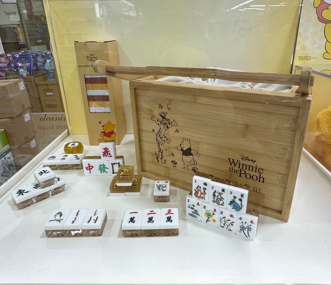 Winnie the Pooh Mahjong and Jenga Set from NTUC, Hobbies & Toys, Toys ...