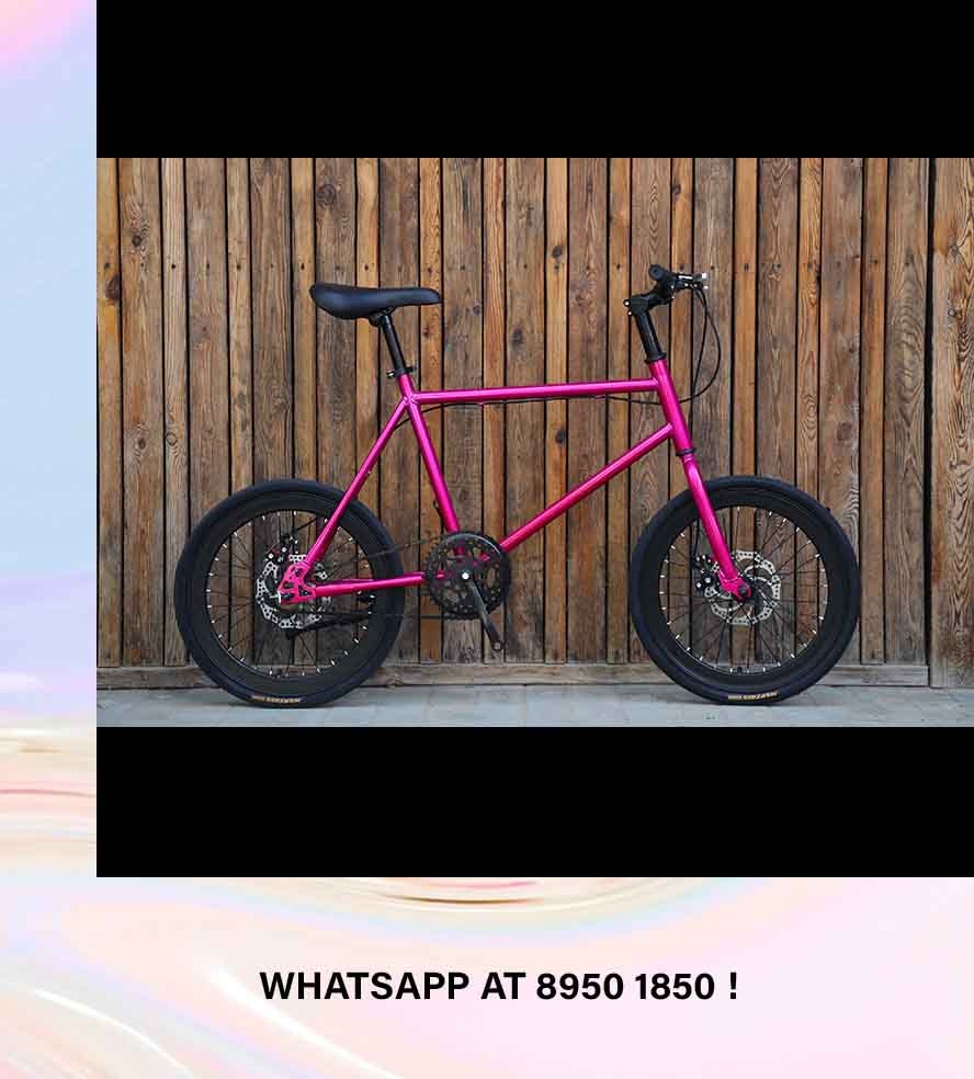 20 Inch 1 Speed MINI VELO [Pink] Bicycles Fixie Bike Lightweight Road ...