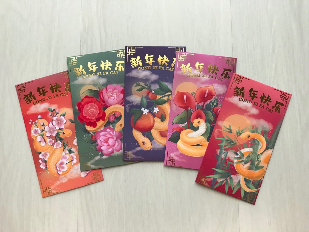 5pcs 2025 Texas snake rubbery red packet / ang pow pao, Hobbies & Toys ...