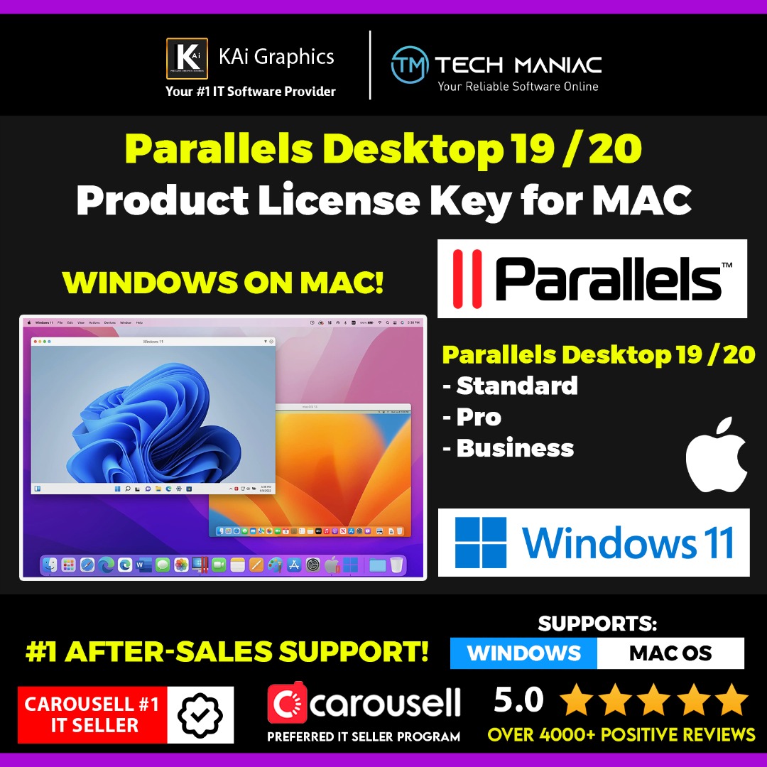 ⭐ Authentic Parallels Desktop - Pro /Standard /Business 19/20 Product ...