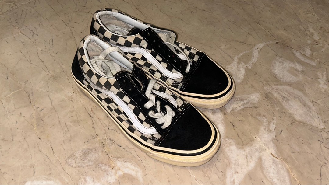 AUTH ORIGINAL preloved - Vans Oldskool Primary Checkerboard Sneakers Canvas, Fesyen Pria, Sepatu ...