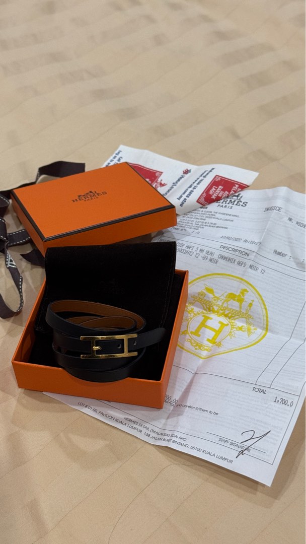 Authentic [Full Set] Hermes Hapi 3 Bracelet, Luxury, Accessories on Carousell
