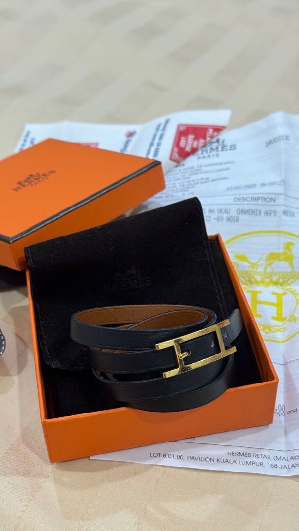 Authentic [Full Set] Hermes Hapi 3 Bracelet, Luxury, Accessories on Carousell
