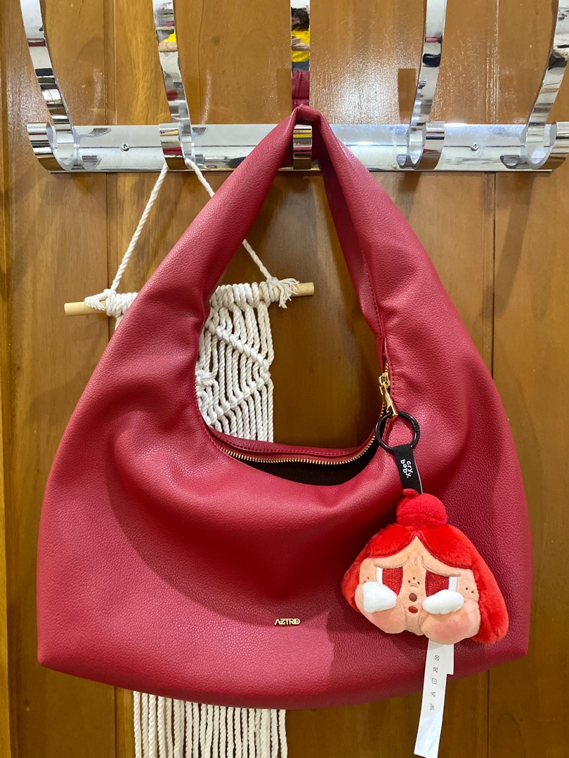 Aztrid Medium Hobo Bag w/ Logo, Women's Fashion, Bags & Wallets ...