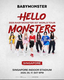 babymonster world tour 2025 cat 2 x2, Tickets & Vouchers, Event Tickets ...