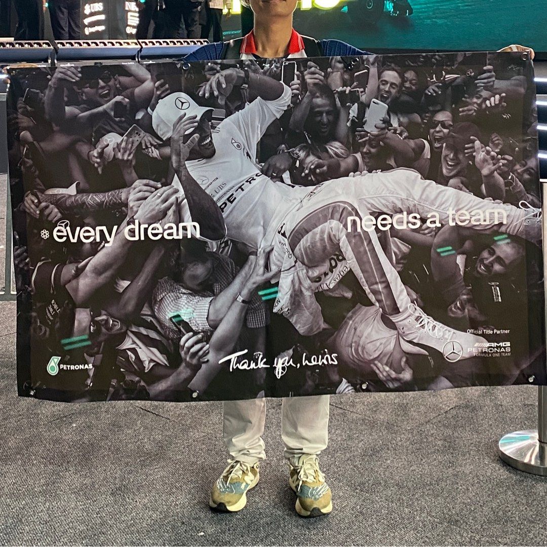 Banner Official Lewis Hamilton, Hobbies & Toys, Toys & Games on Carousell