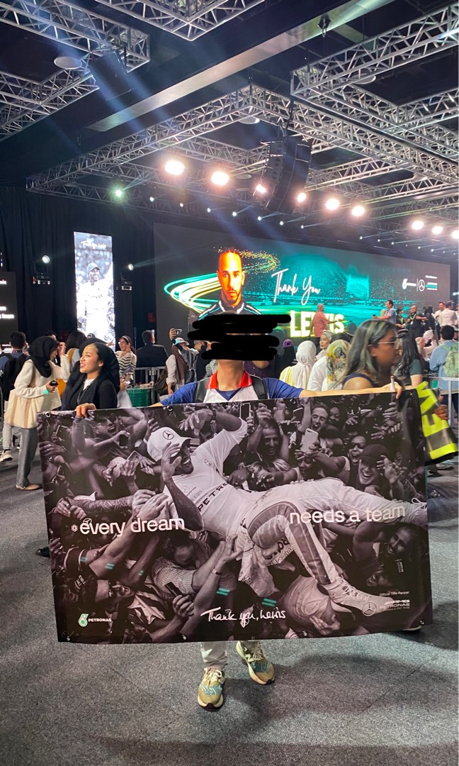 Banner Official Lewis Hamilton, Hobbies & Toys, Toys & Games on Carousell