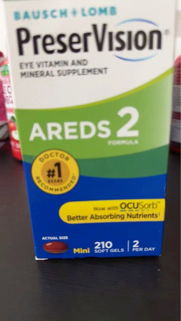 Bausch + Lomb PreserVision AREDS 2 Formula, Health & Nutrition, Health Supplements, Vitamins ...