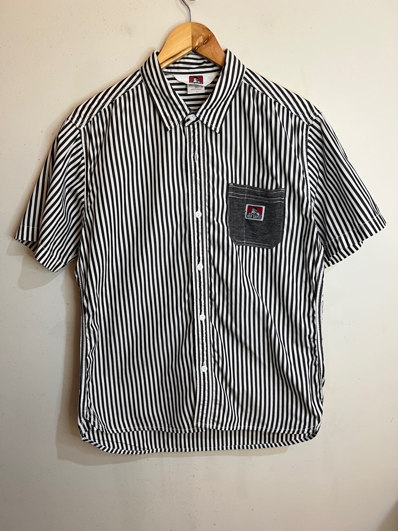 Ben Davis Button Up Polo - Large, Men's Fashion, Tops & Sets, Tshirts ...