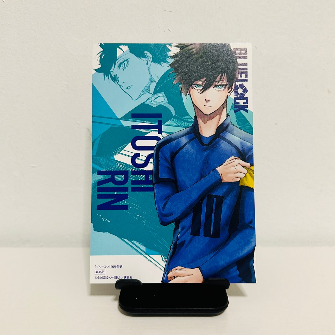 blue lock rin itoshi postcard, Hobbies & Toys, Toys & Games on Carousell