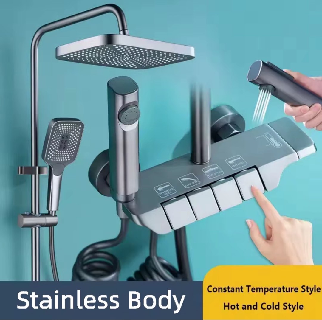 Brandnew Rain shower Mechanical Shower Set with Temperature, Furniture ...