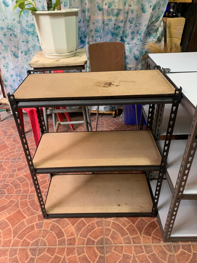 Brown Palochina Laminated Wood 3-Layer Shelf Rack Storage, Furniture ...