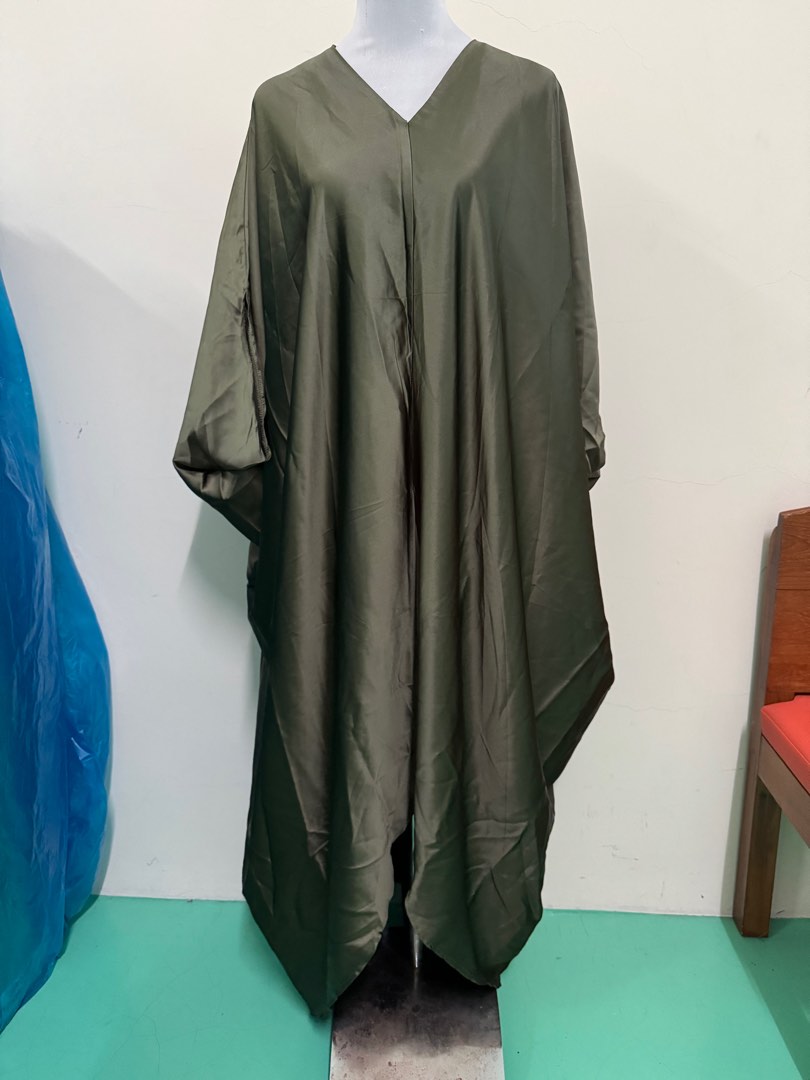 Caftan army green / kaftan hijau / caftan korea, Women's Fashion ...