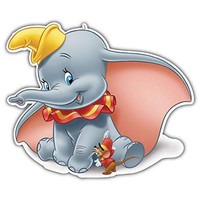 cartoon Dumbo Car Bumper Sticker Decal 5 X 4, Perabotan Rumah di Carousell
