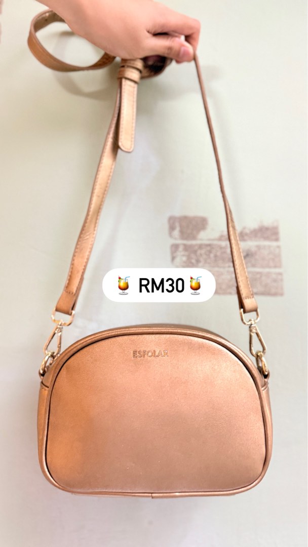 Champagne Sling Bag Esfolar, Women's Fashion, Bags & Wallets, Cross ...