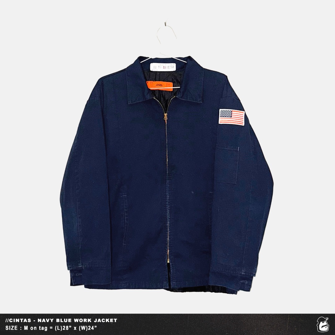 CINTAS - NAVY BLUE WORK JACKET (CARHARTT ALTERNATIVE), Men's Fashion ...