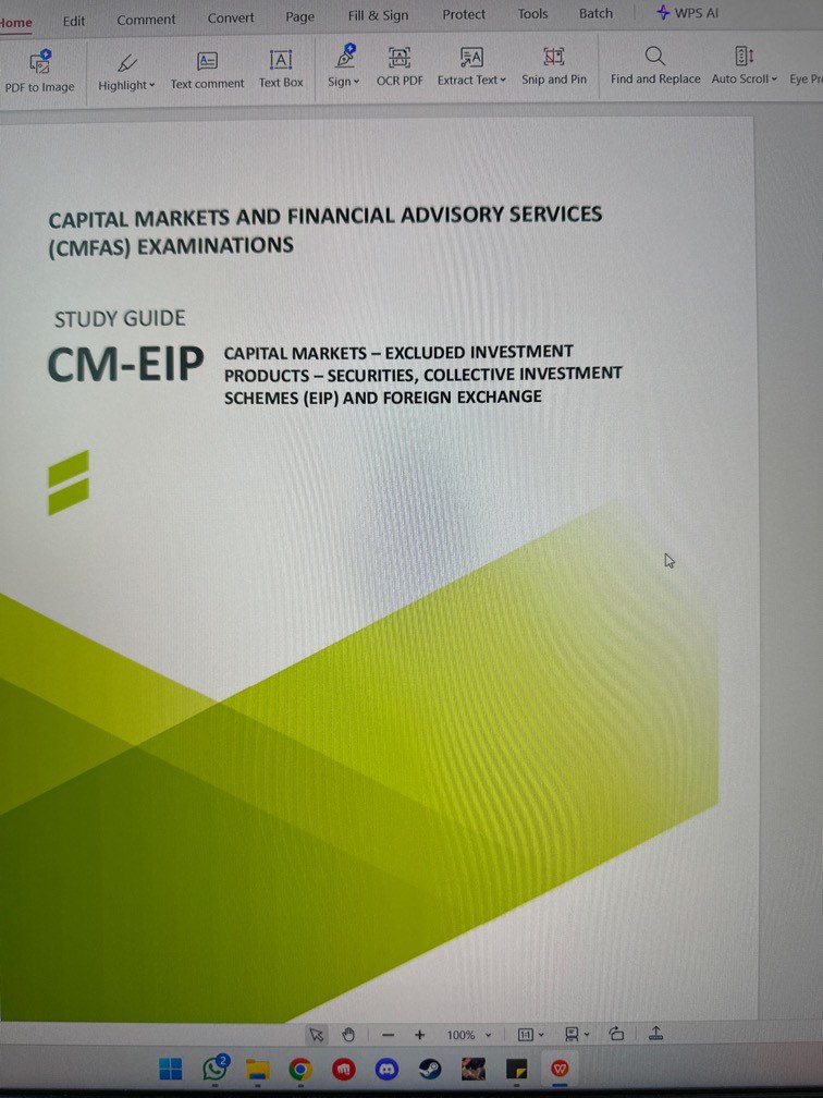 Cmfas EIP and SIP notes, Hobbies & Toys, Books & Magazines, Textbooks ...