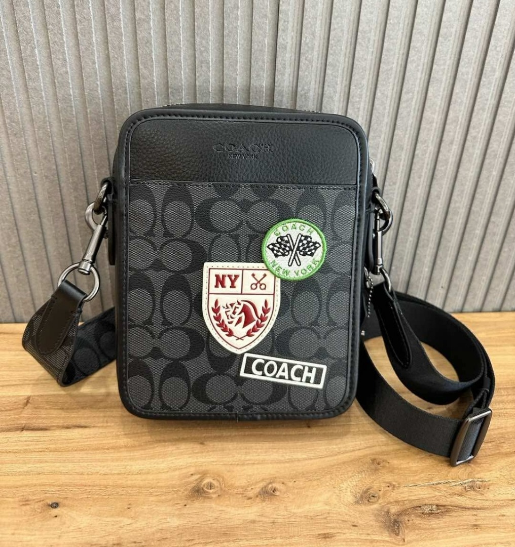 Coach CY894 Sullivan Crossbody Bag in Charcoal Signature Coated Canvas ...