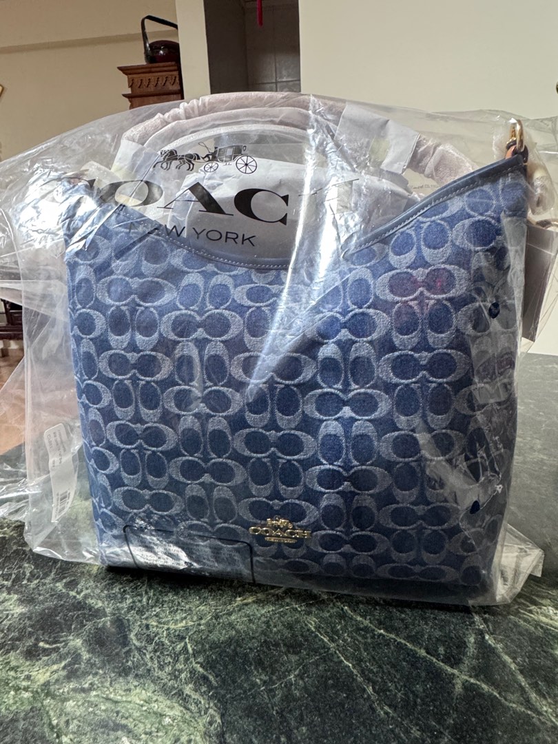 Coach Denim Shoulder Bag, Luxury, Bags & Wallets on Carousell