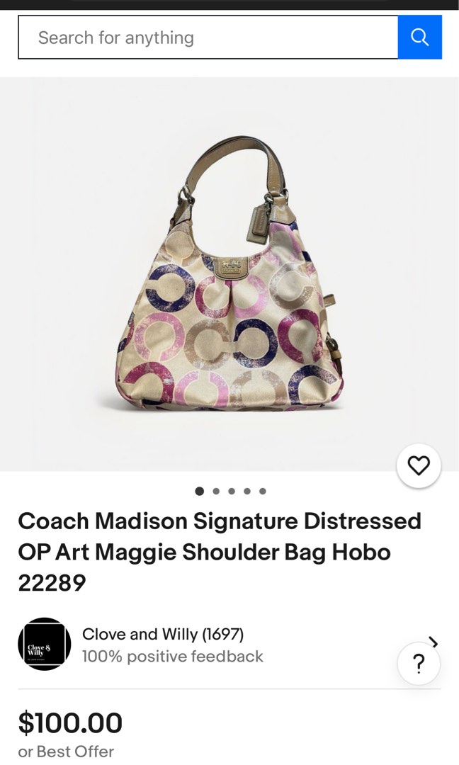 Coach Madison Signature Distressed, Luxury, Bags & Wallets on Carousell