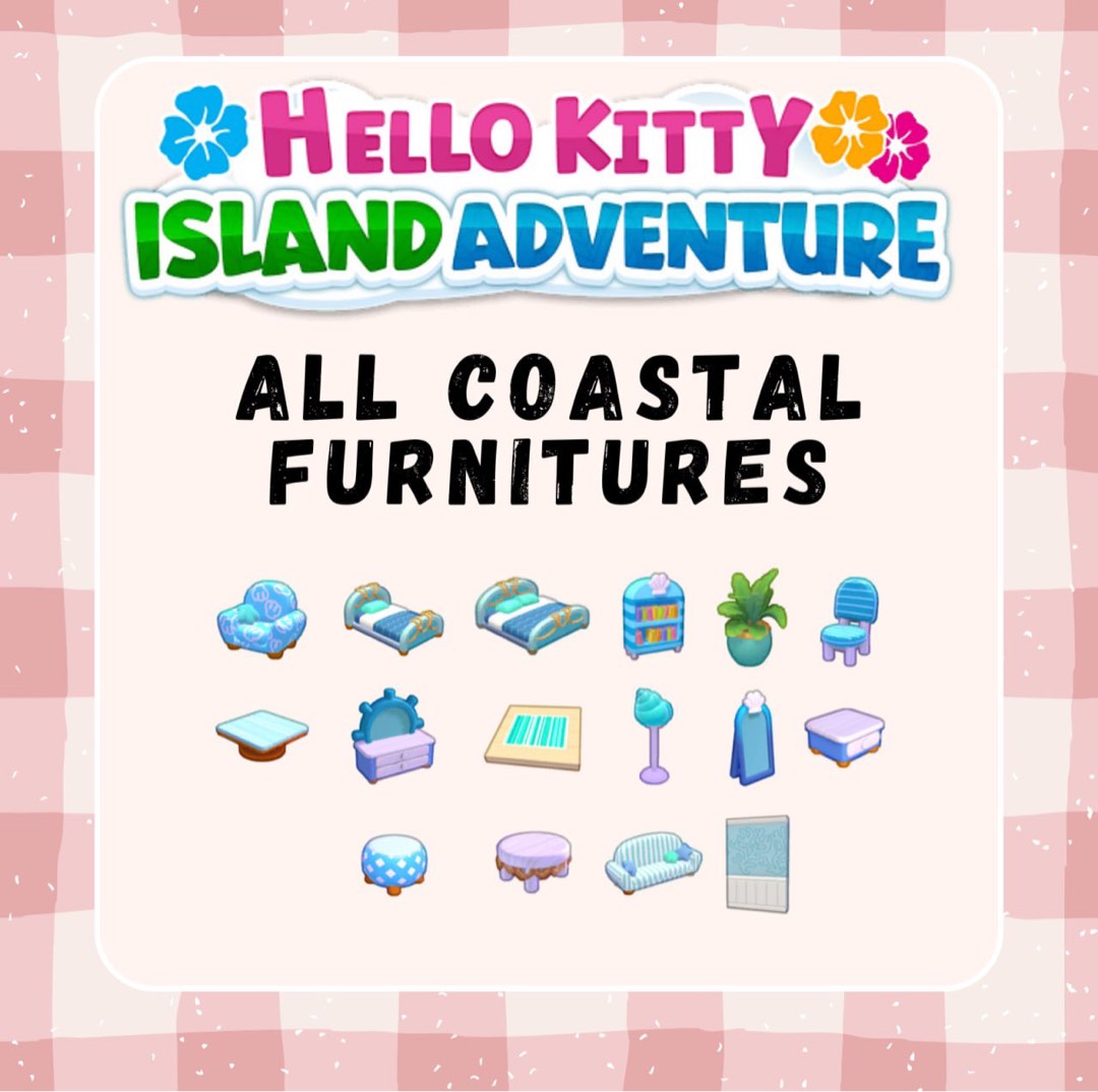 Coastal Furniture Set / Hello Kitty Island Adventure Nintendo Switch ...