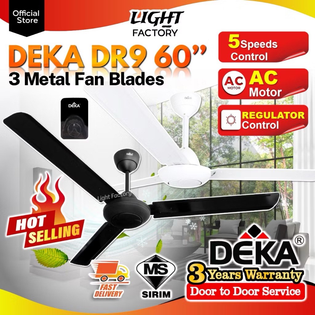Deka ceiling fan DR9 brand new 5 speed energy saving, Furniture & Home ...