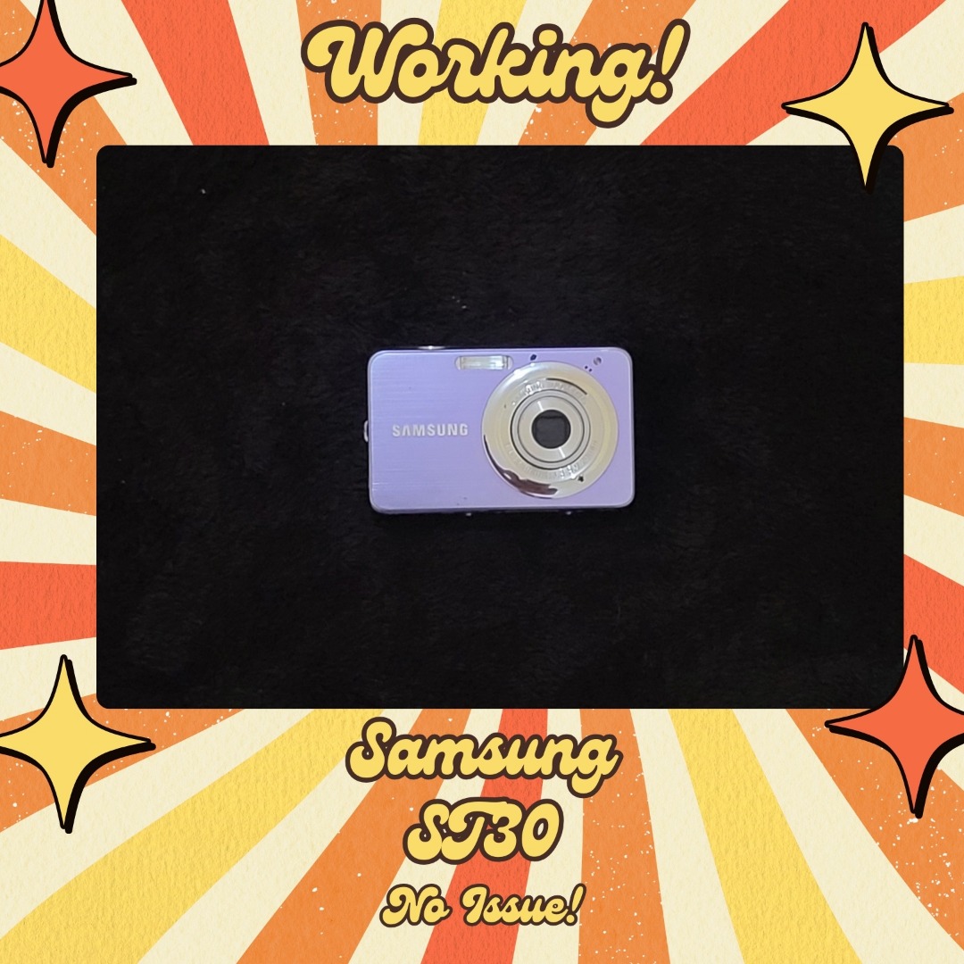 Digicam Mini Purple Samsung ST30, Photography, Cameras on Carousell