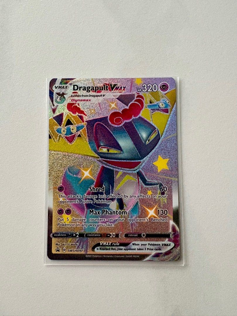 Dragapult VMax Full Art Pokemon TCG Card Sword and Shield, Hobbies ...